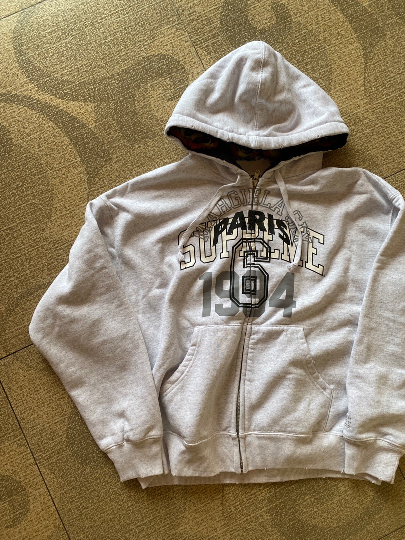 Supreme x MM6 Maison Margiela Zip Up Hoodie, Luxury, Apparel on Carousell