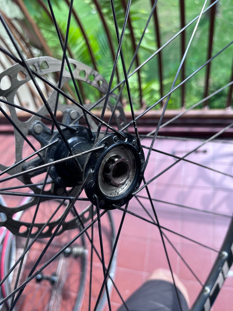 Syncross 29er rear wheel with hub removed, Sports Equipment, Bicycles ...