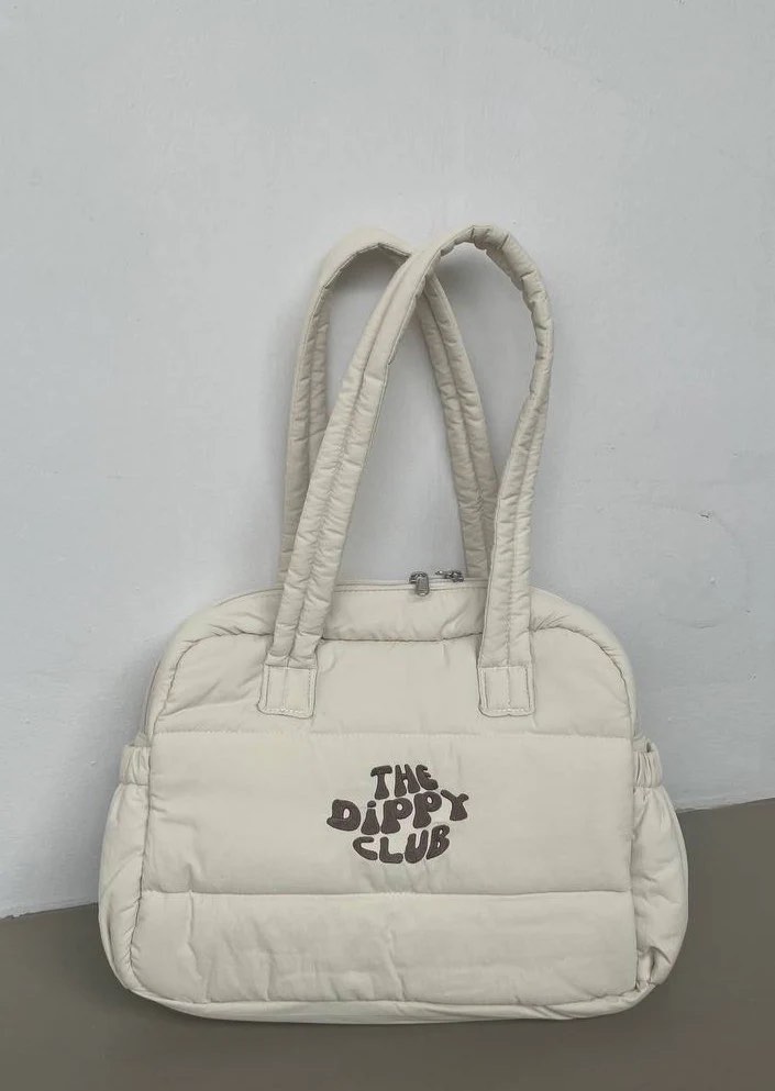 The Dippy Club TDC Puffer Bag Cloudy Cream, Women's Fashion, Bags ...