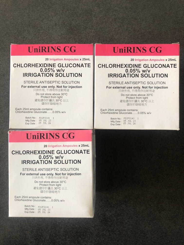 UNIRINS CG - CHLORHEXIDINE GLUCONATE 0.05% W/V DISINFECTANT IRRIGATION ...