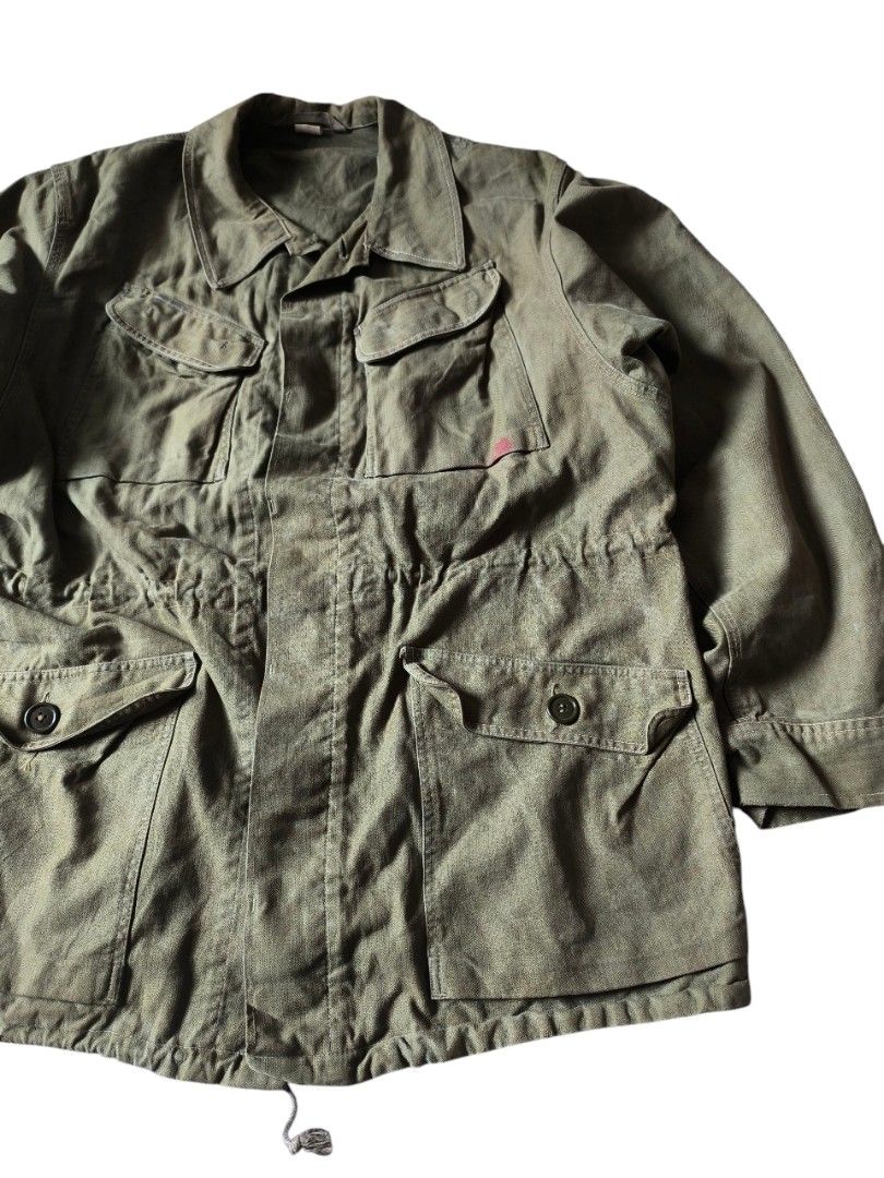 Vintage 60s Danish military HBT field jacket, Men's Fashion, Activewear ...