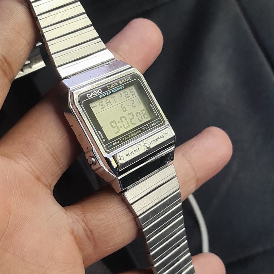 Vintage Casio Databank DB 310, Fesyen Pria, Jam Tangan di Carousell