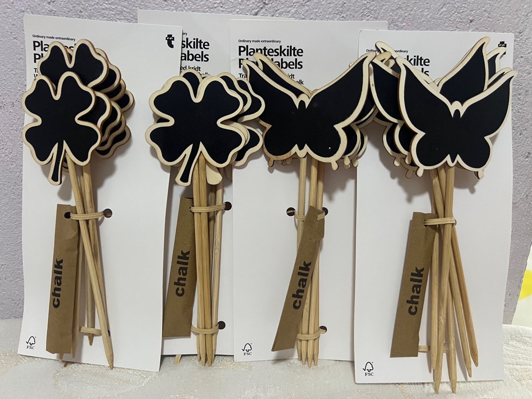 Wood Chalkboard for Plant Labels, Furniture & Home Living, Gardening ...