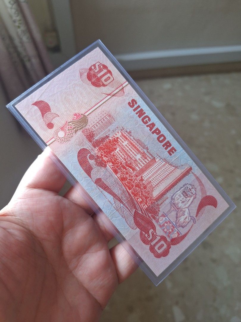 ️A/9 105104 Solid Security Thread $10 bird series Singapore currency ...