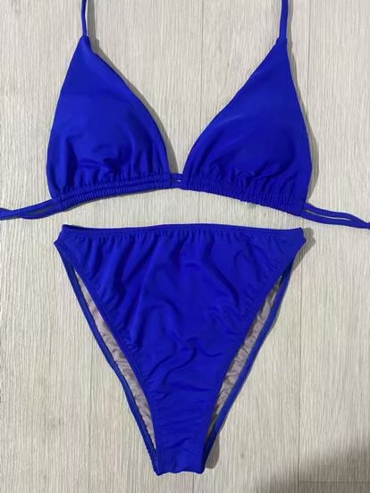 Blue Triangle Top Bikini, Women's Fashion, Swimwear, Bikinis ...