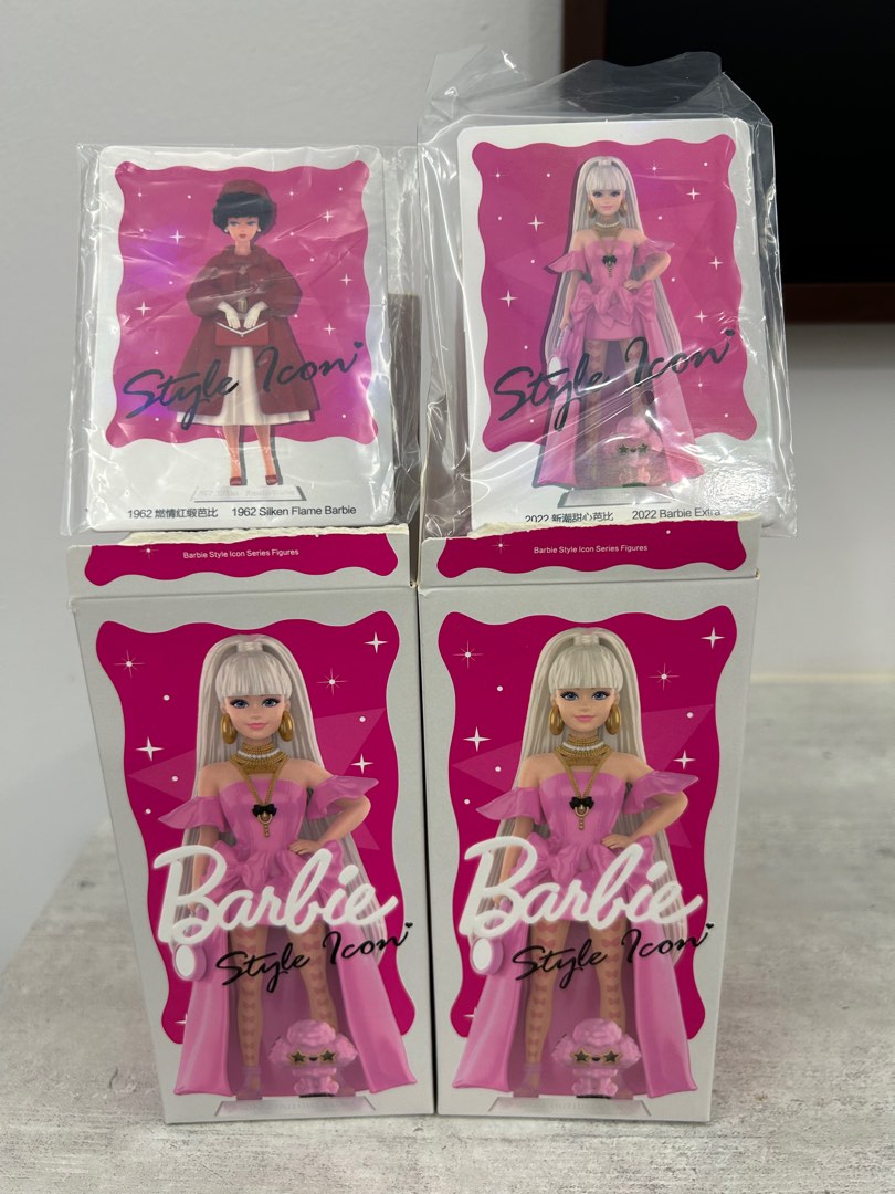 BNIF POPMART Barbie Style Icon Series - 1962 Silken Flame, 2022 Barbie ...