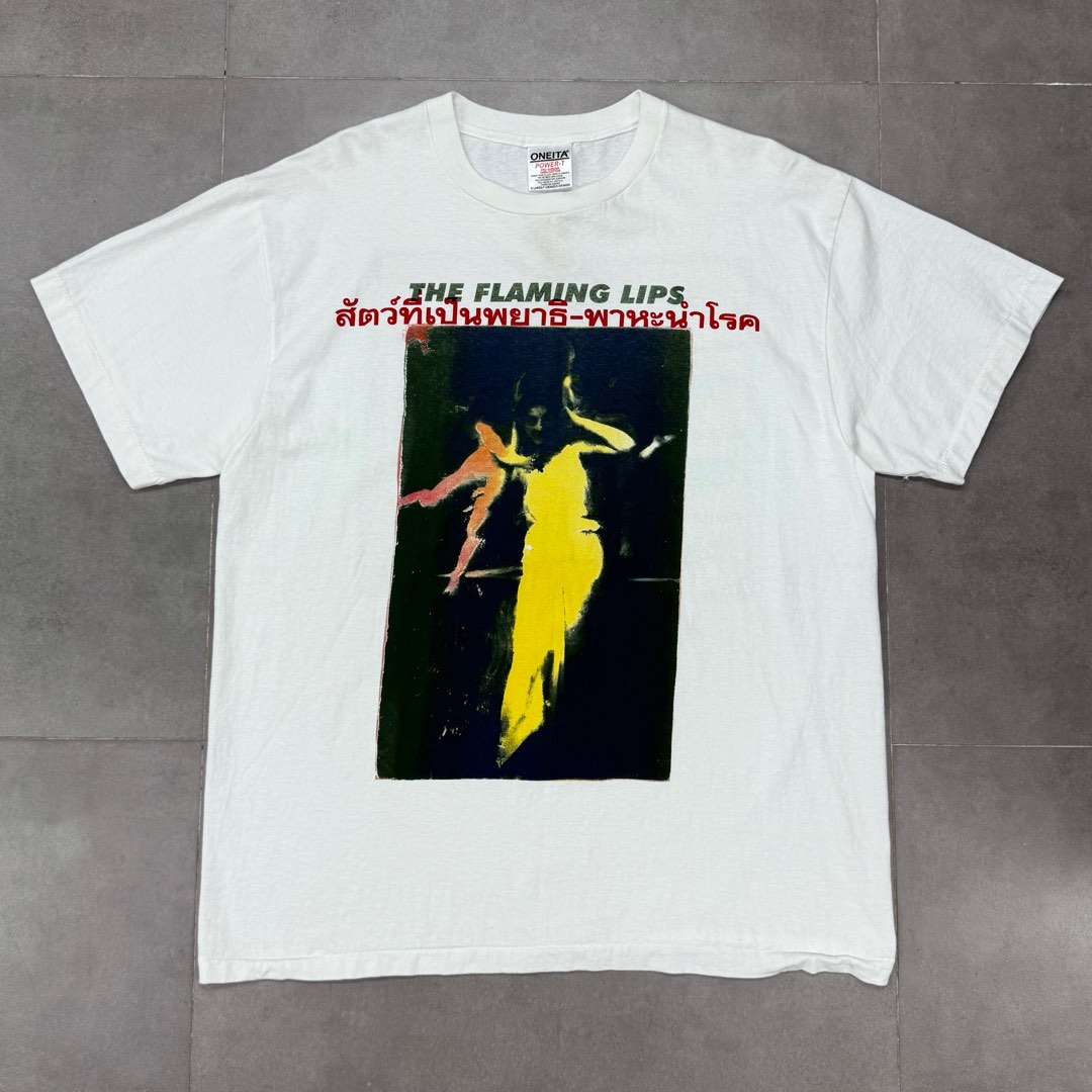 BOOTLEG THE FLAMING LIPS YELLOW DRESS, Men's Fashion, Tops & Sets ...
