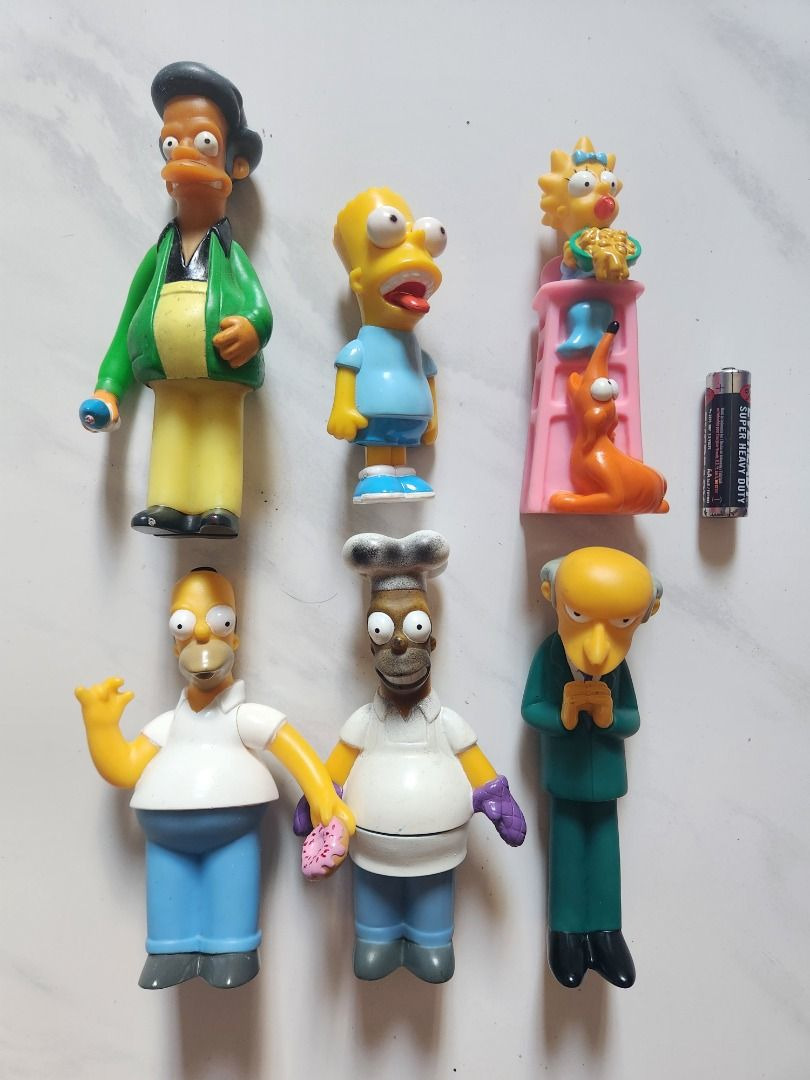 Burger King The Simpsons Figures Apu , Bart , Maggie , Homer , Mr Burns ...