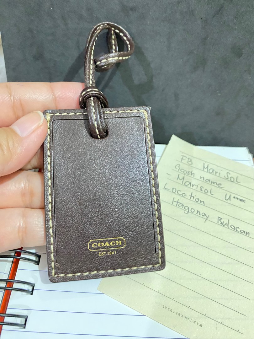 Coach name tag, Luxury, Bags & Wallets on Carousell
