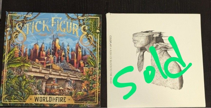 Coldplay, bob Marley, Abba and stick figure vinyl records, Hobbies ...