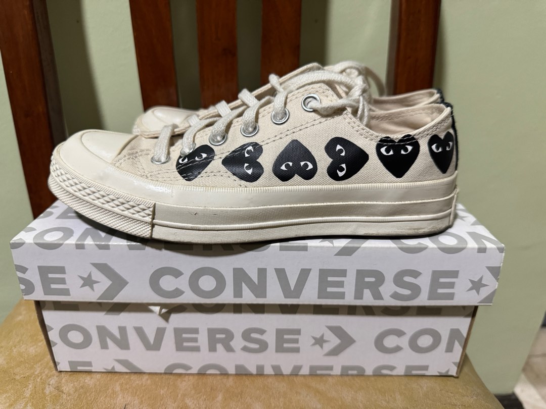 Converse CDG multiheart black, Women's Fashion, Footwear, Sneakers on ...