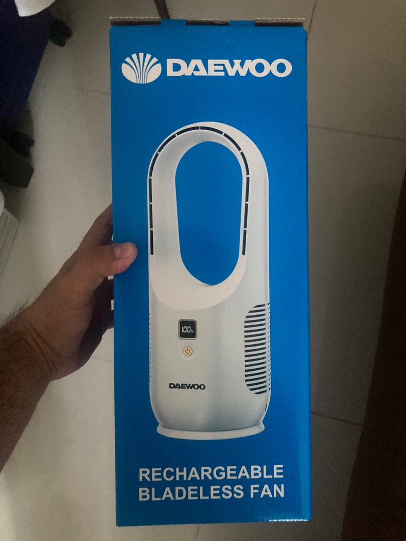 Daewoo Rechargeable Bladeless Fan Brand New!, Furniture & Home Living ...