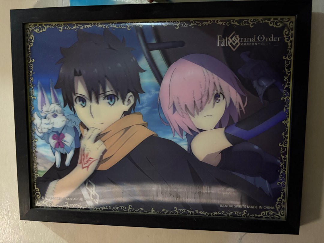 Fate Grand Order Ritsuka Fujimaru & Mash Poster with Frame, Hobbies ...