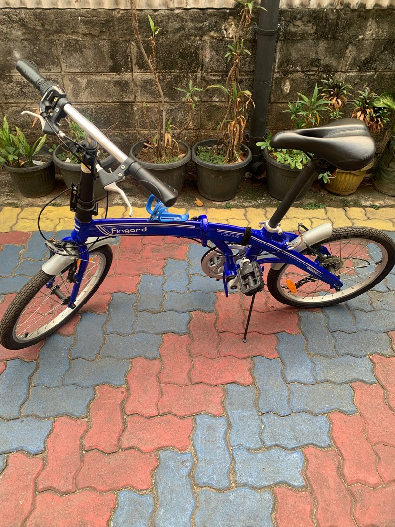 Sepeda lipat Fingard 20 inc blue preloved, Olah Raga, Sepeda di Carousell