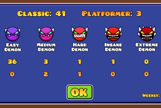 geometry dash account, Video Gaming, Video Games, Others on Carousell