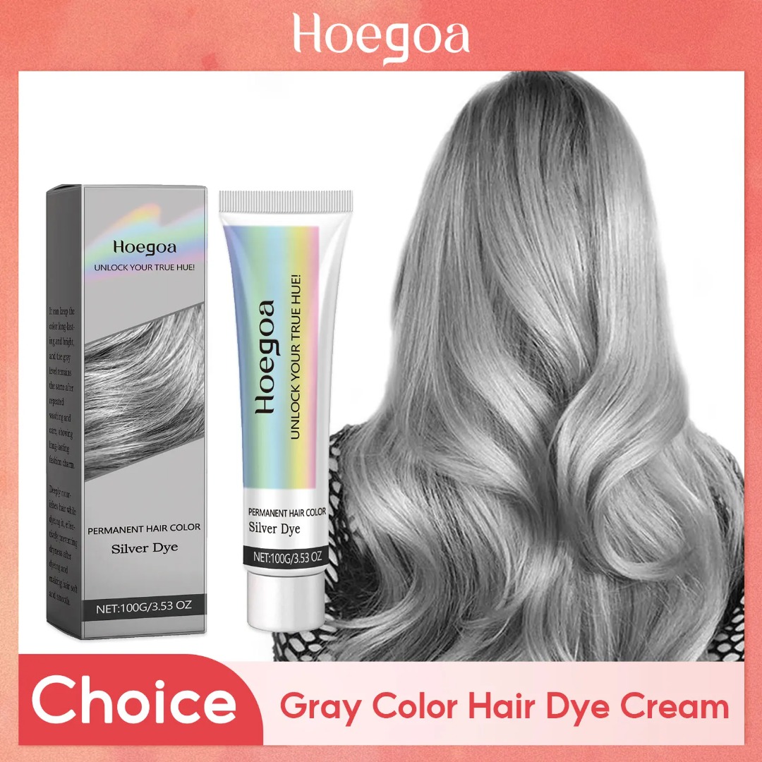 Gray Color Hair Dye Cream Smoky Gray Punk Style Light Color Silver Hair ...
