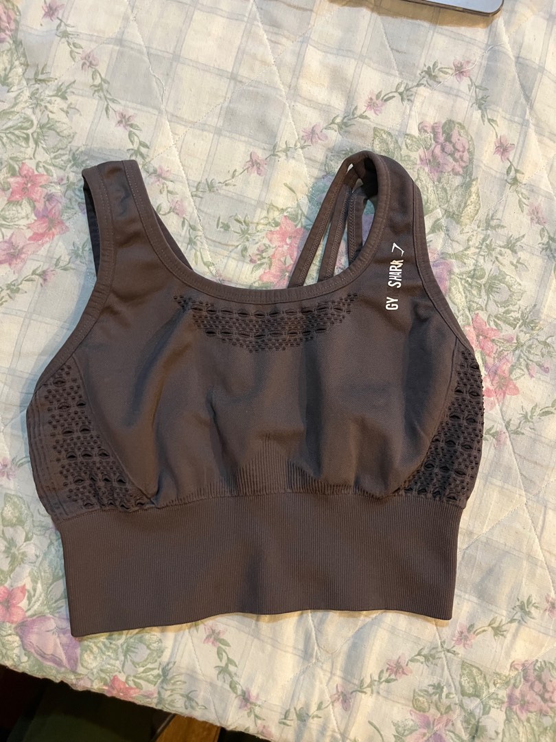 GYMSHARK bra (logo worn out), Women's Fashion, Activewear on Carousell