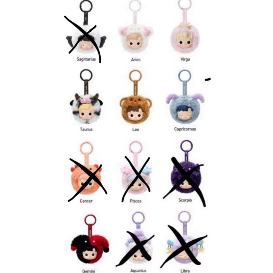 HACIPUPU The Constellation Series Vinyl Plush keychain leo capricorn ...