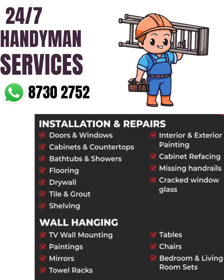 Handyman/24 hours handyman/SG Handyman services/24 hours handyman ...