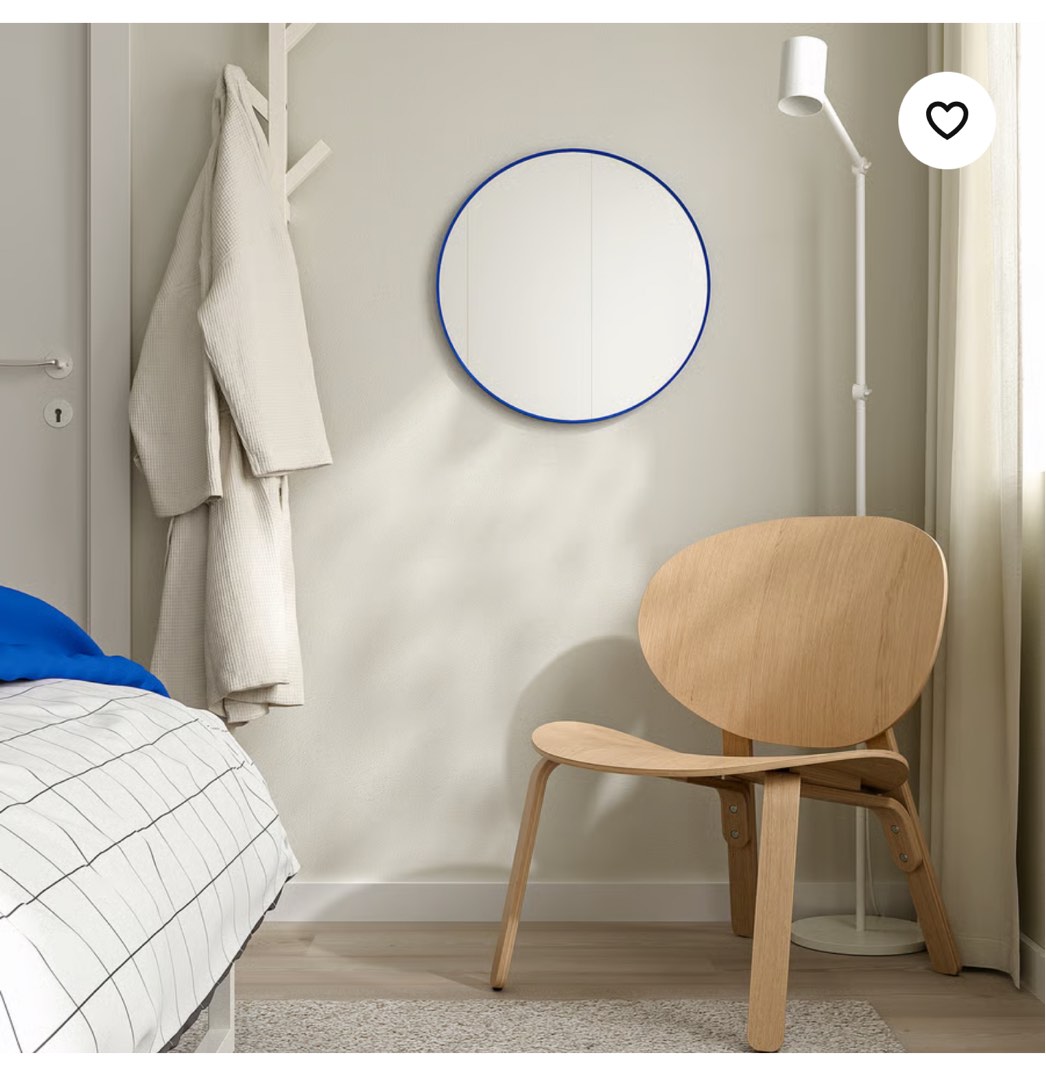 Ikea Lindbyn Blue Mirror, Furniture & Home Living, Home Decor, Mirrors ...