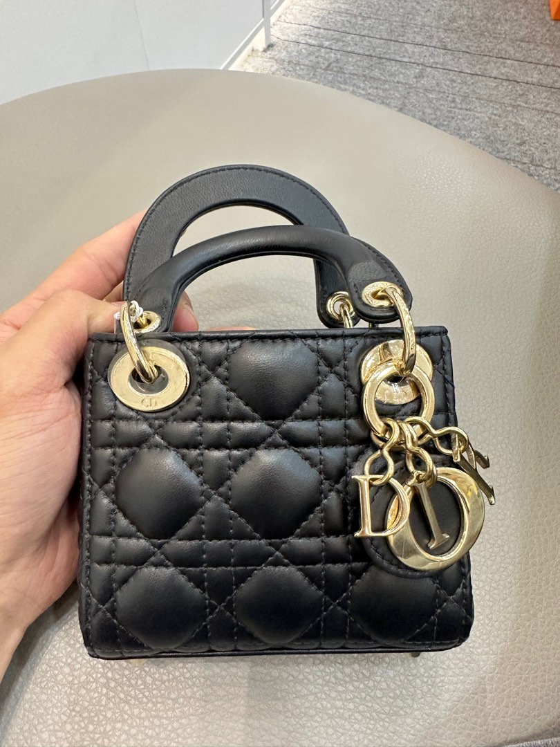 Lady Dior micro, Luxury, Bags & Wallets on Carousell