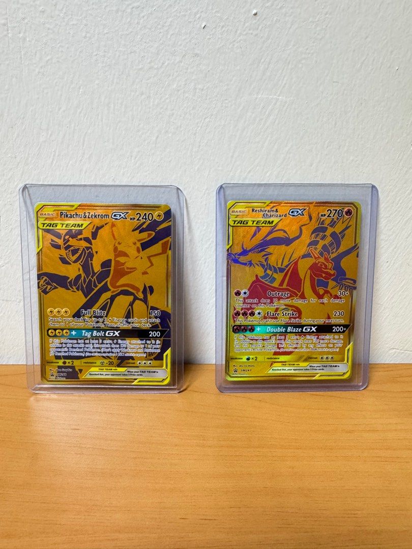 LAST TAG TEAM SET Pikachu & Zekrom and Reshiram & Charizard (No Trade ...