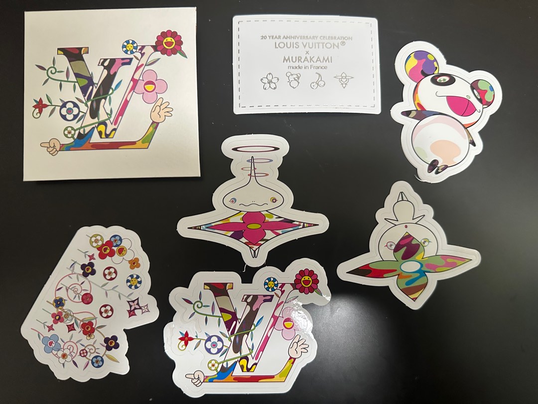 Lv x murakami Cute stickers, Luxury, Accessories on Carousell