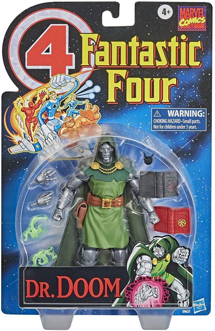 Marvel Legends Retro Dr Doom Fantastic Four Human Torch Thing Invisible ...