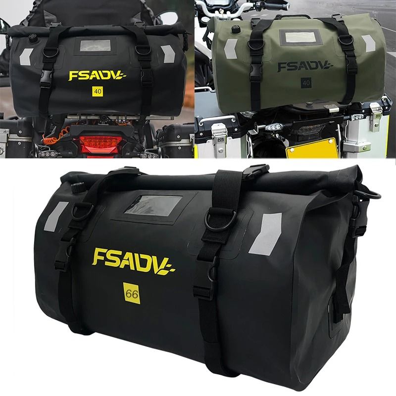 Motorcycle Waterproof Tail Bag Travel Outdoor Dry Luggage Roll Pack Bag ...