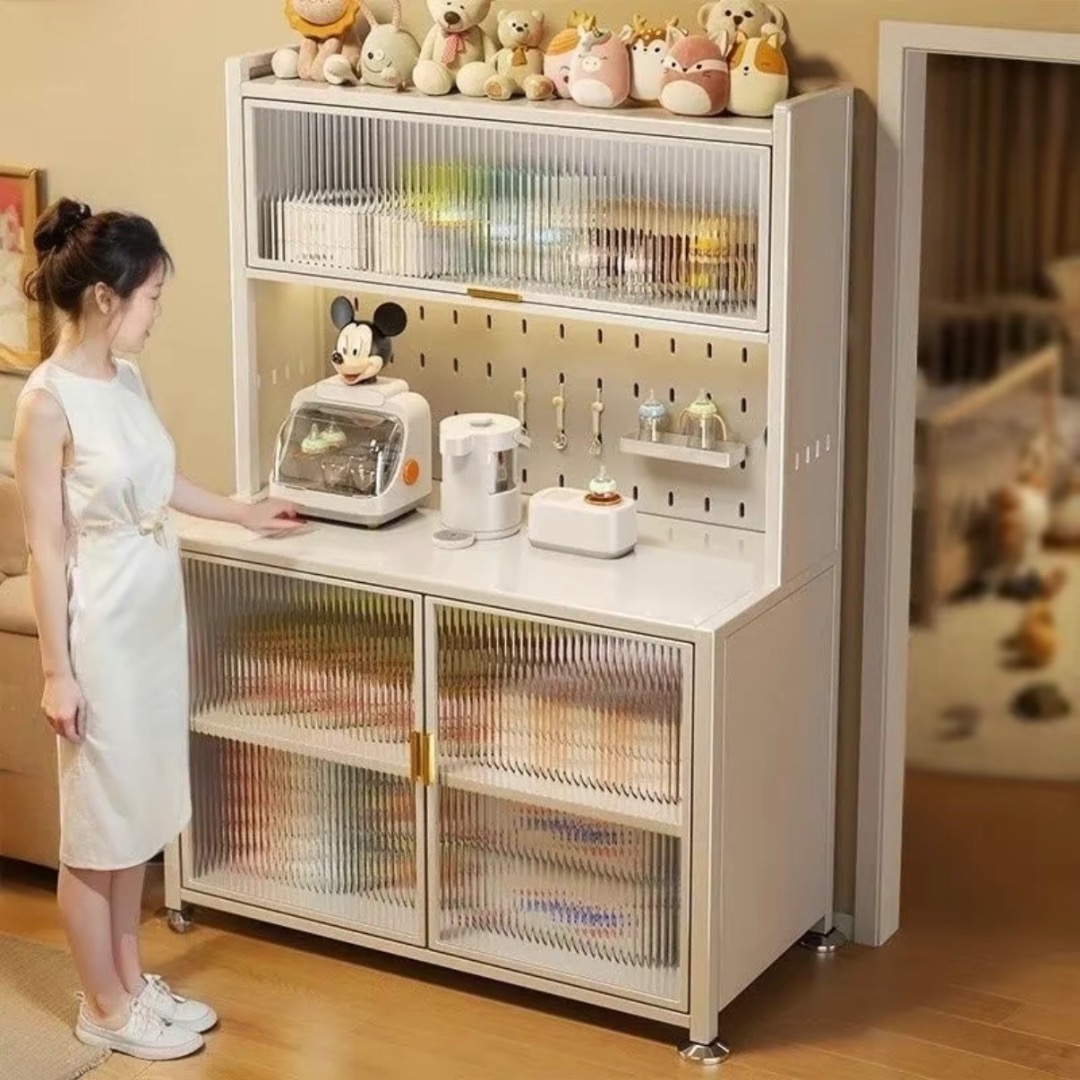 Multi-Layer Kitchen Cabinet | Storage Cabinet With Doors | Glass Door ...