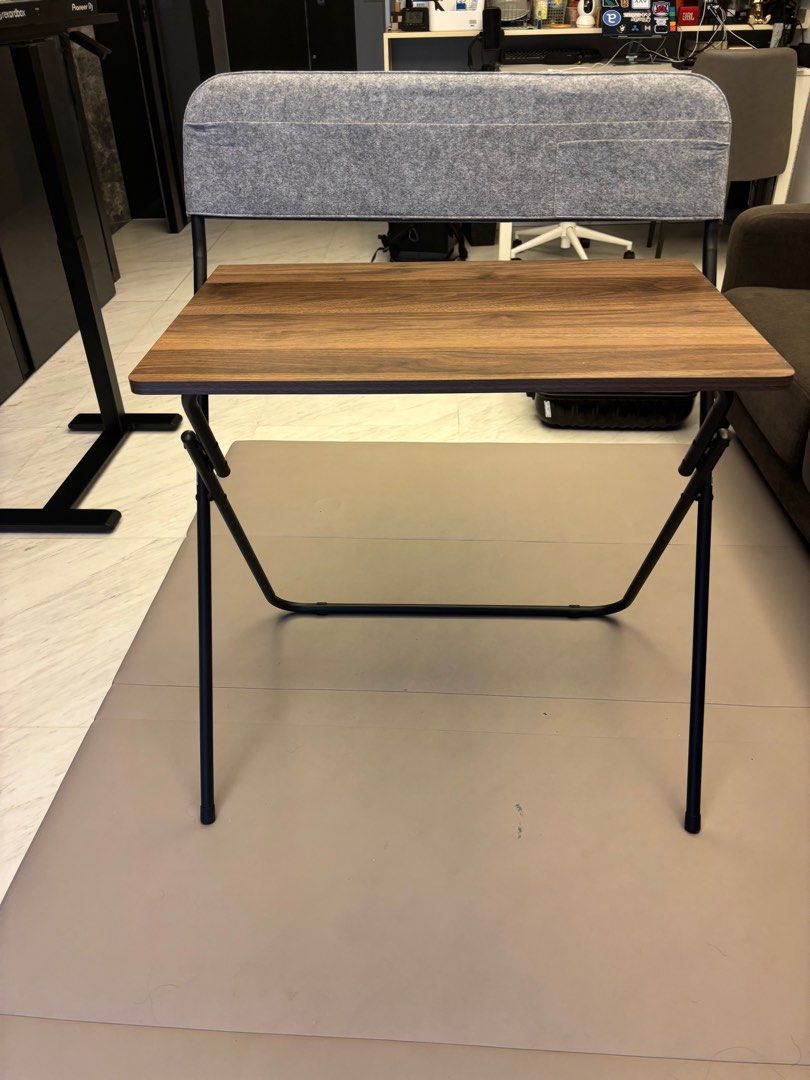 Nitori Folding Table with Chair - Good Condition, Furniture & Home ...