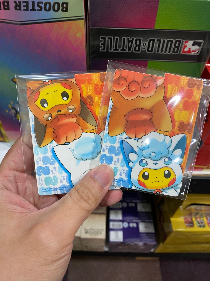Pokemon Poncho Pikachu Vulpix Deck Card and Box, Hobbies & Toys, Toys ...