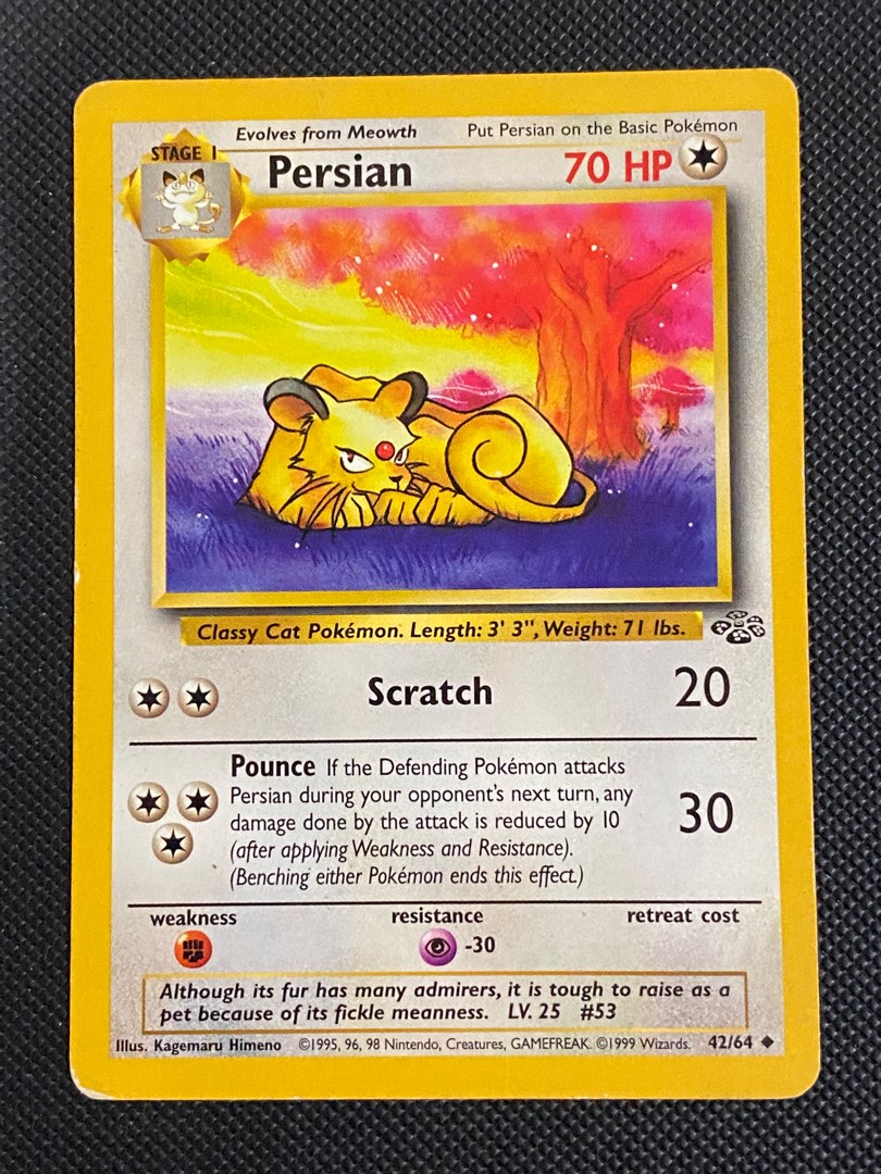 Pokemon TCG - Persian 42/64 (Jungle Unlimited), Hobbies & Toys, Toys ...