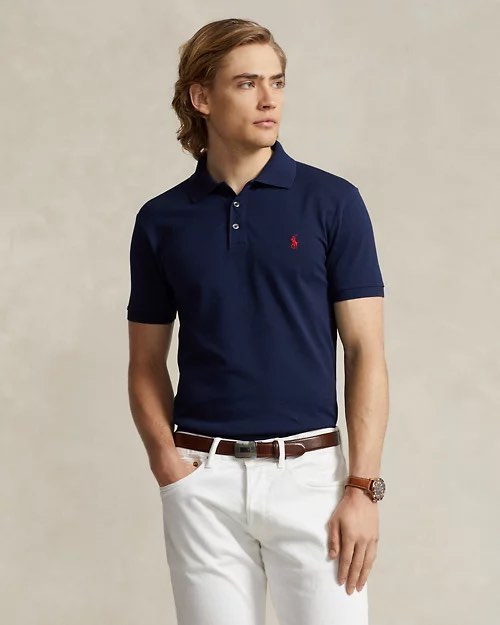 Ralph Lauren Classic Fit Stretch Mesh Polo, Men's Fashion, Tops & Sets ...