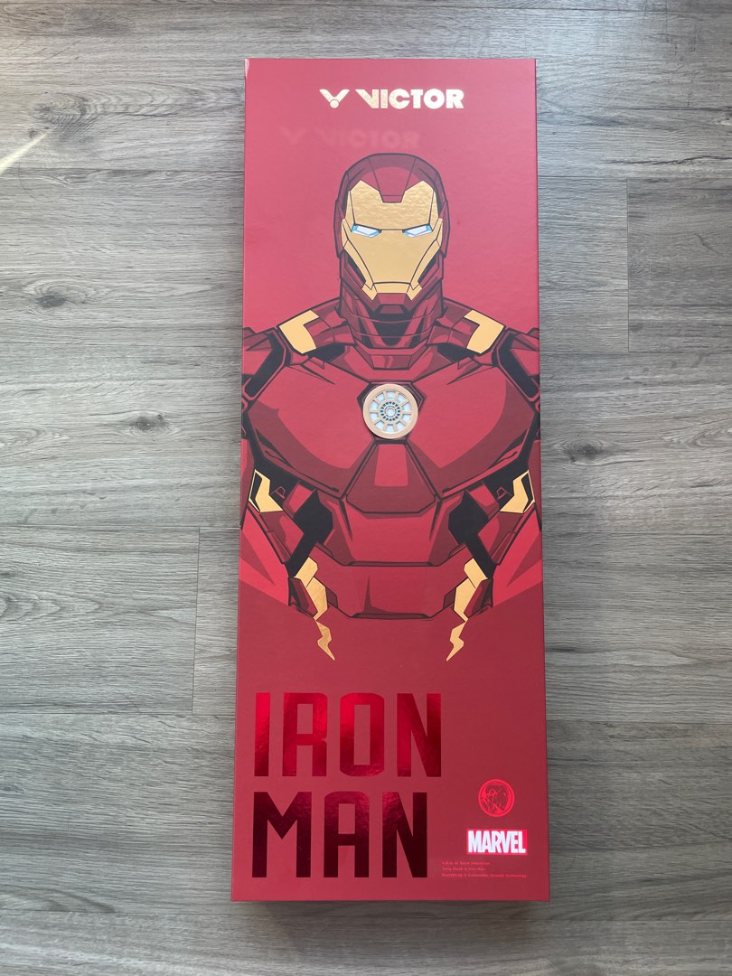 Victor x Marvel Iron Man Gift Box Badminton Racket Racquet, Sports ...