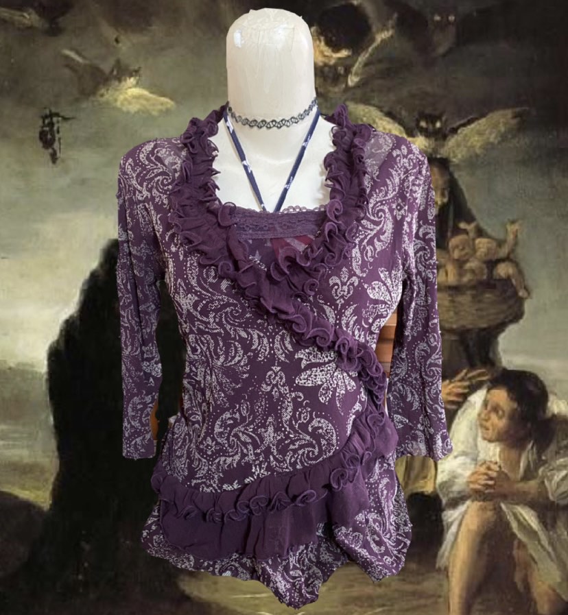 whimsy gothic ruffle blouse | trending sheer romantic goth alt ...