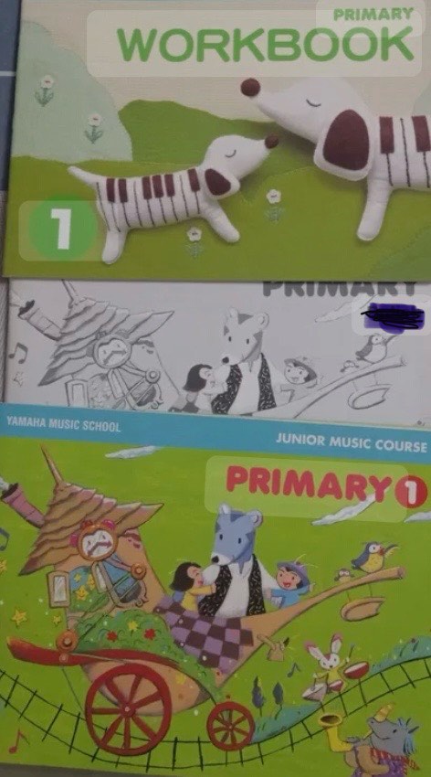 Yamaha Junior Music Course Primary 1 & 2 Workbooks, Hobbies & Toys ...