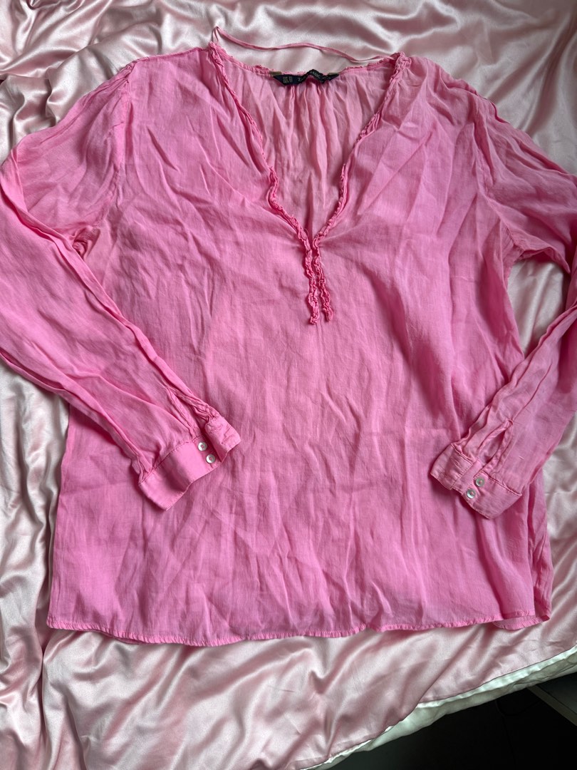 Zara Basic Blouse, Women's Fashion, Tops, Blouses on Carousell