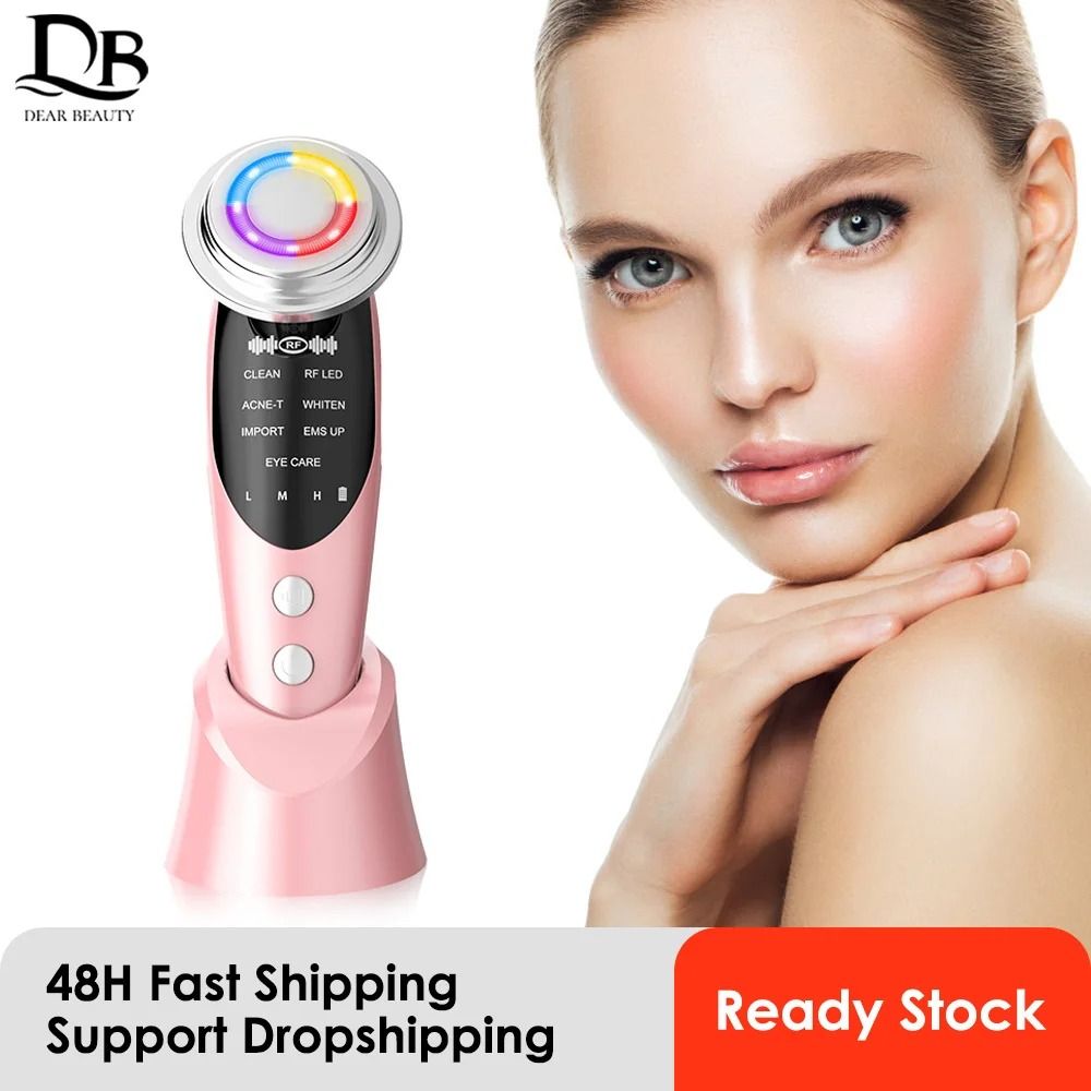 7 in 1 Face Lift Device Microcurrent Skin Rejuvenation LED Facial Massager Light Therapy Anti ...
