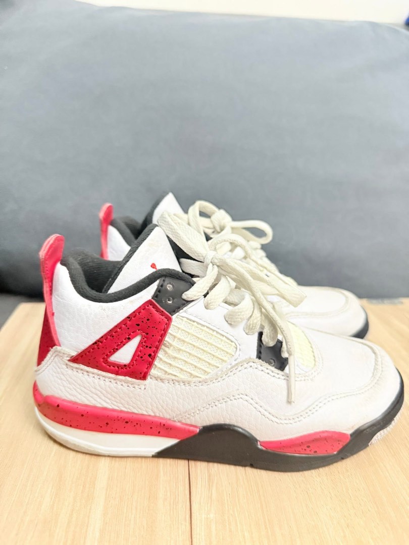 Air Jordan 4 "Red Cement", Babies & Kids, Babies & Kids Fashion on ...