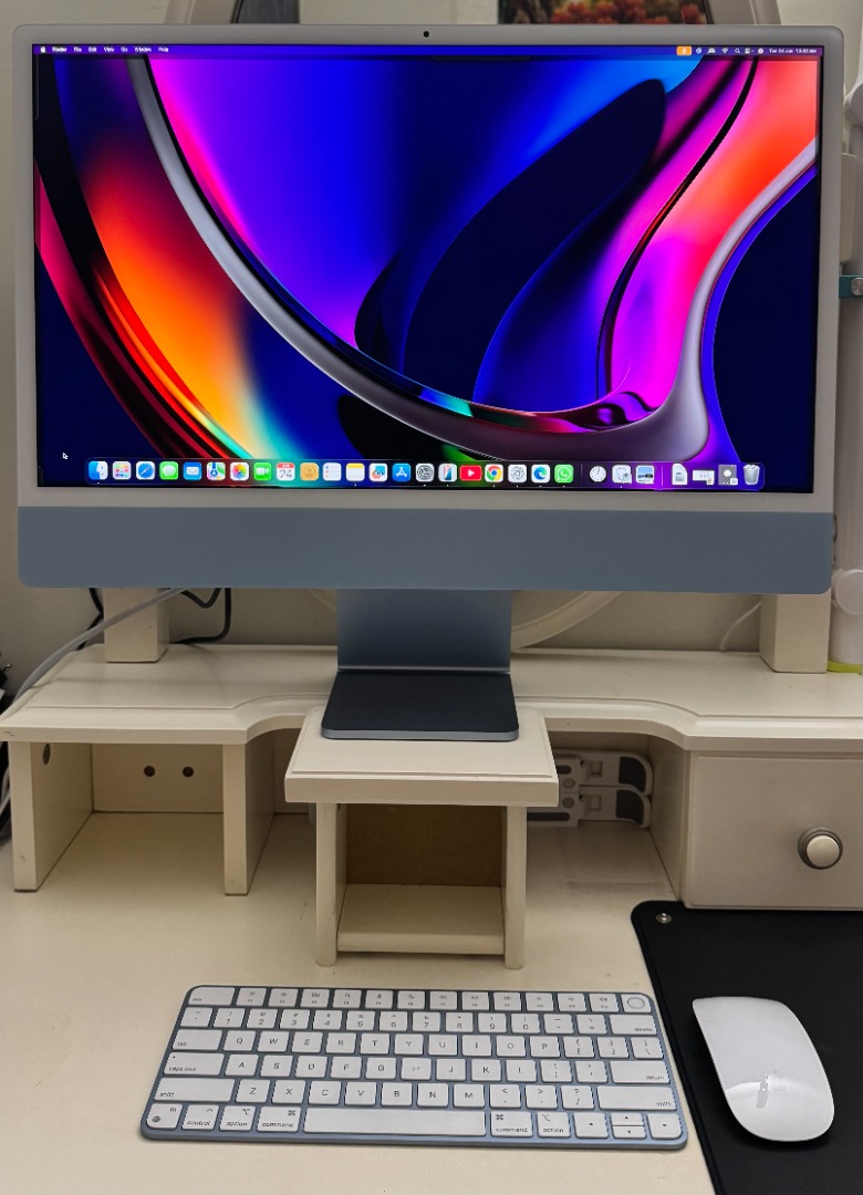 Apple iMac Blue 24-inch M1 Chip 2021, 8GB, 512GB SSD with original ...