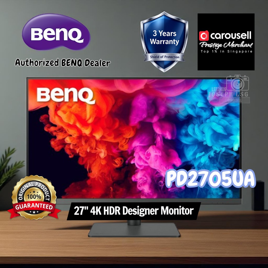 BENQ DesignVue PD2705UA 27" 4K HDR Designer Monitor (YEAR 2025) | BenQ PD2705UA | BenQ PD 2705 ...