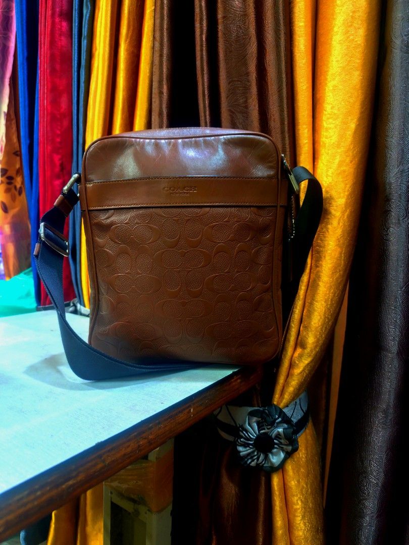 Coach Embossed Signature Crossbody Auth With Elegant Leather Like Tumi ...