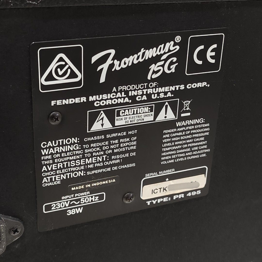 Fender Frontman 15G Series II 2-Channel 15-Watt 1x8" Guitar Practice ...