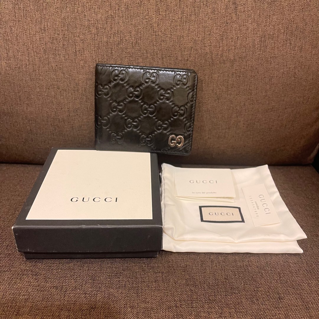 Gucci Men's signature bifold wallet, Luxury, Bags & Wallets on Carousell