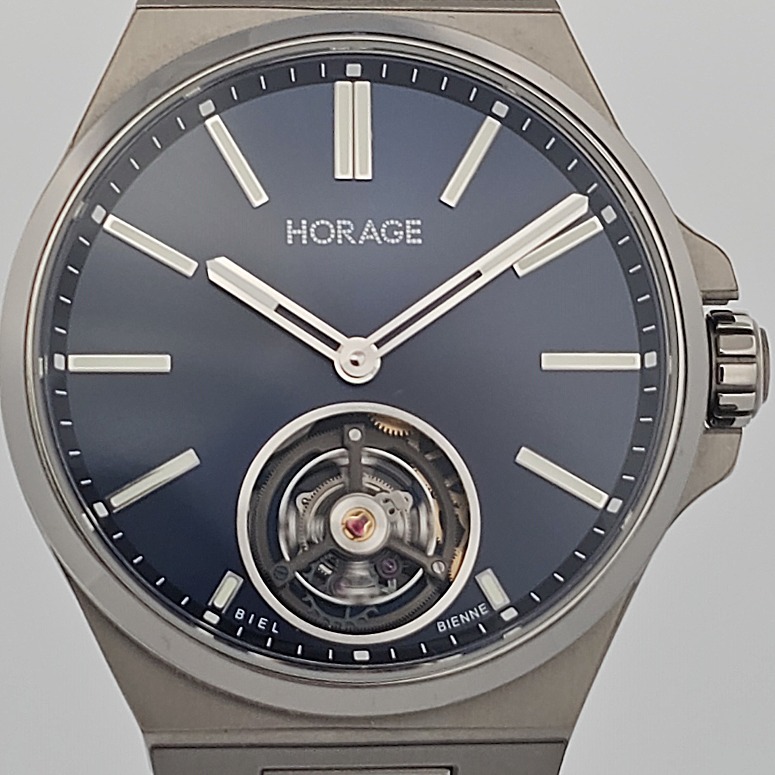 Horage Autark Tourbillon Sunray Blue Dial PT950 Rotor, Luxury, Watches ...