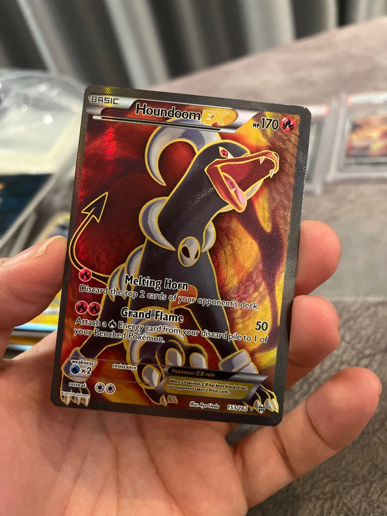 Houndoom Ex 153/162 off centre Pokemon Ex Breakthrough, Hobbies & Toys ...
