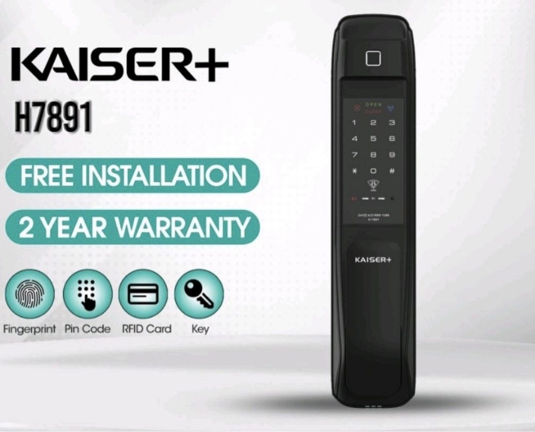 Kaiser+ H7891 Push Pull Digital Door Lock, Furniture & Home Living ...
