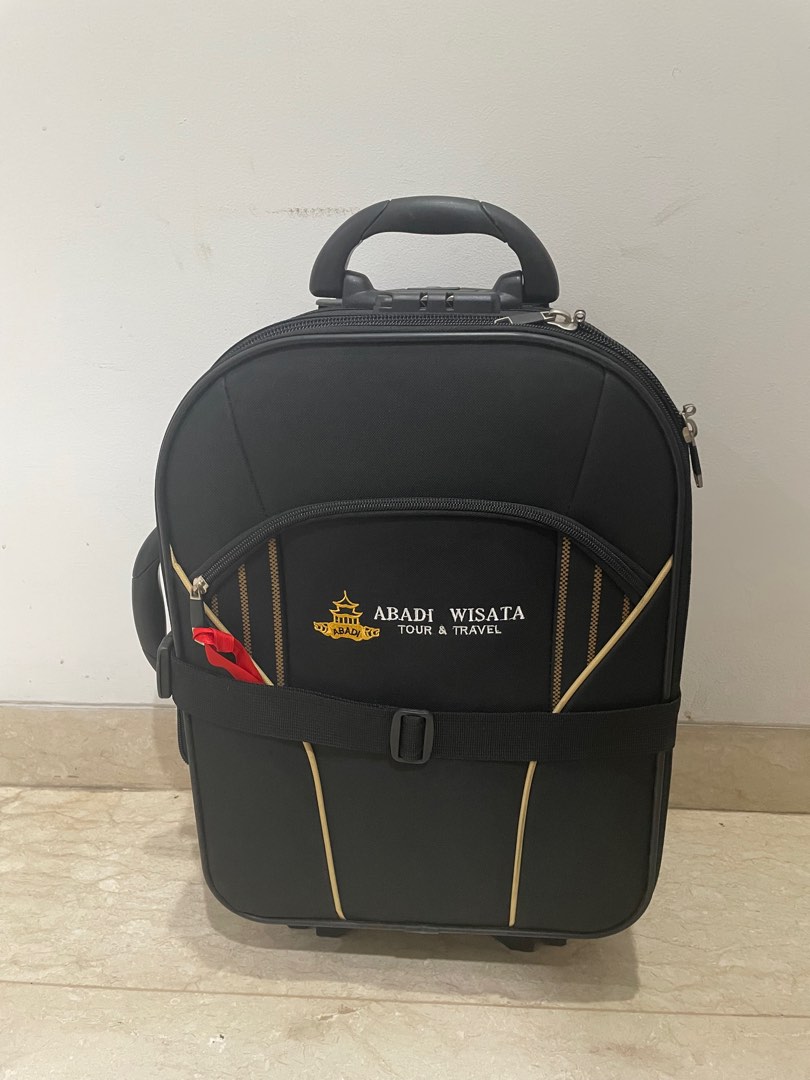 Koper kain kabin kecil cabin suitcase luggage black hitam, Fesyen Pria ...