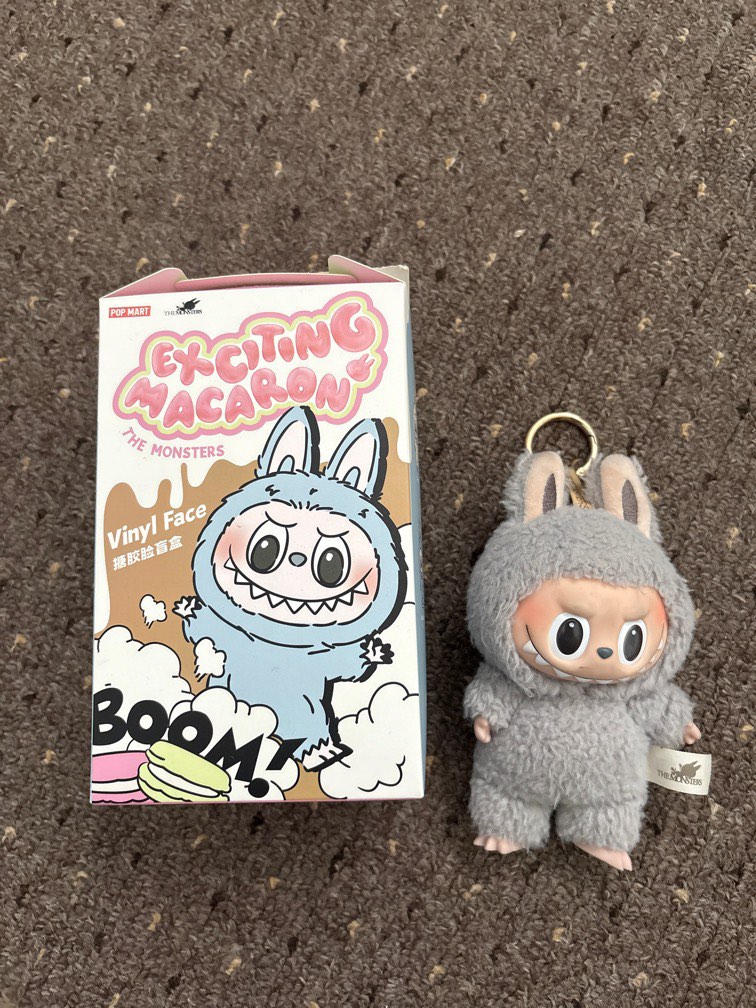 Labubu Exciting macaron Grey, Toys & Collectibles, Mainan di Carousell